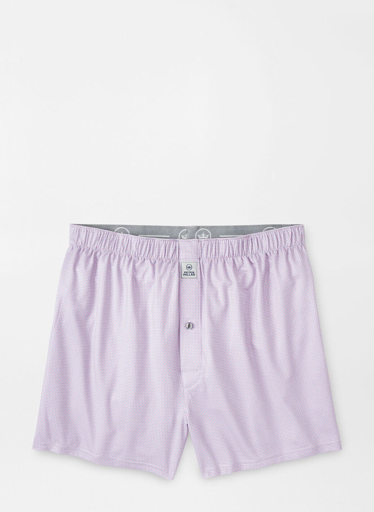 Peter Millar Phoenix Performance Boxer Short In White/Cottage Blue ...